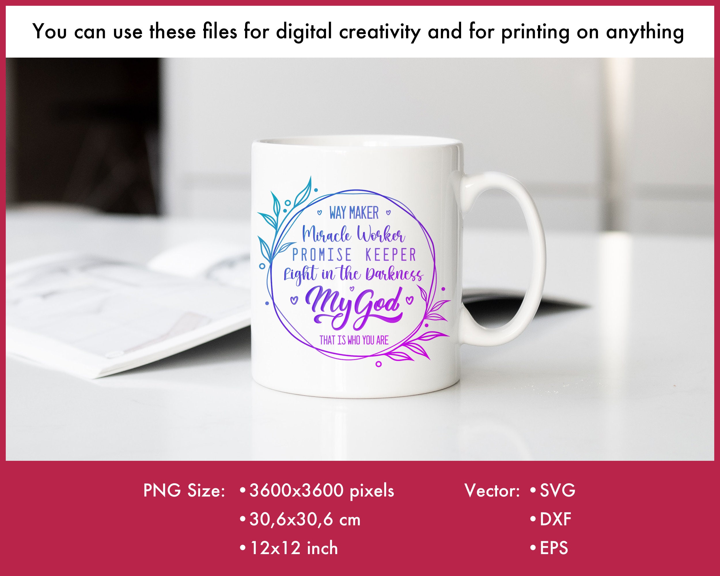 Way Maker SVG, Christian Svg, Way Maker Canvas SVG, Jesus SVG ...
