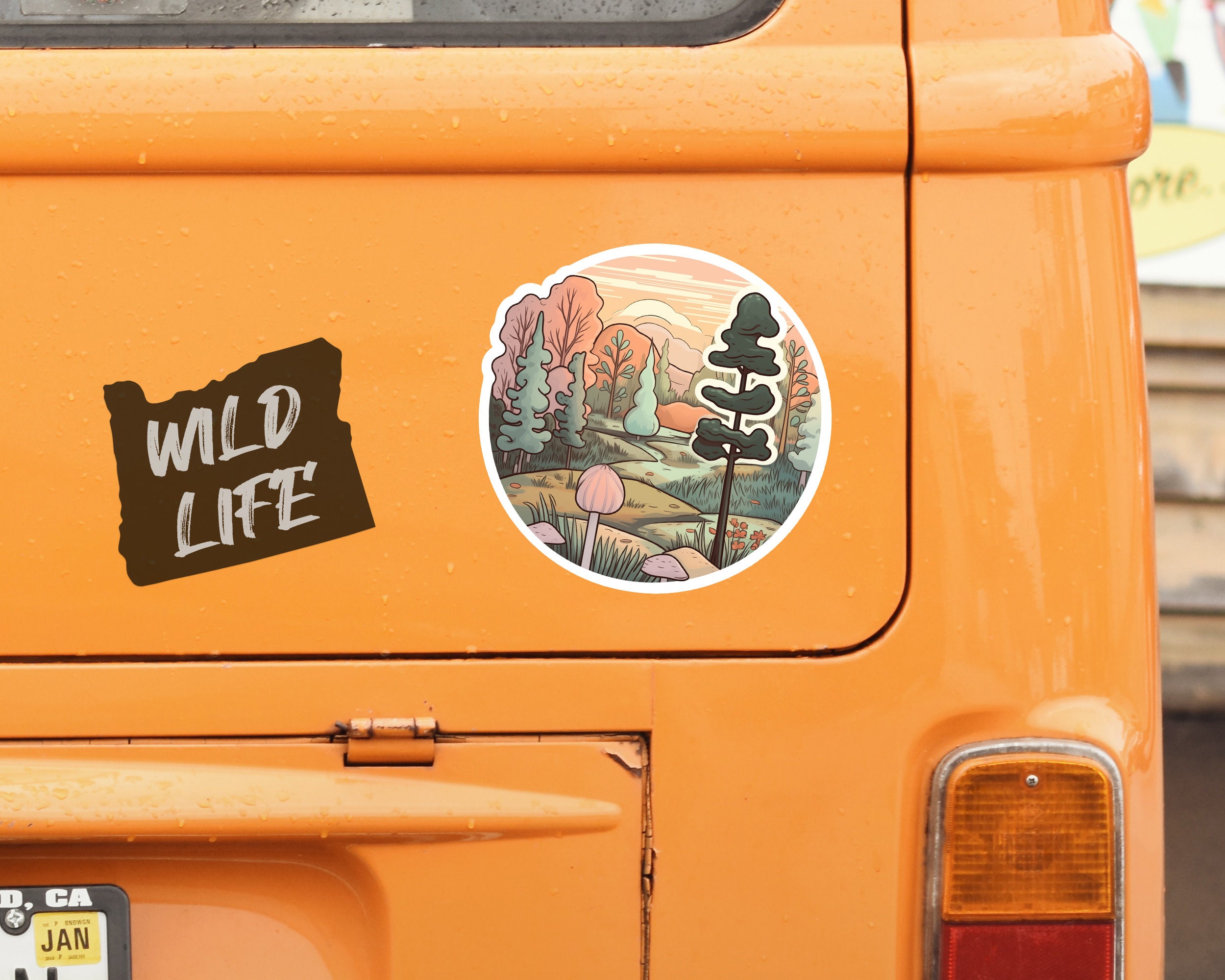 Digital Stickers Serene Nature Scenes, Cute Forest Clipart ...