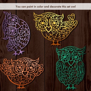 Owl Home Decor Wall Art, SVG AI PDF File for Laser Cutter, Set of 4 ...