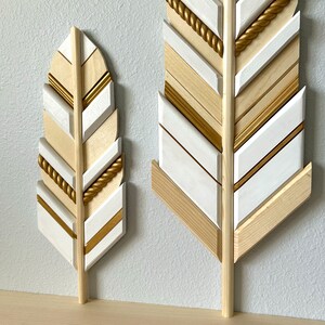 Handmade Wooden Feathers, Boho Style, Ethnic Design for Living Room ...