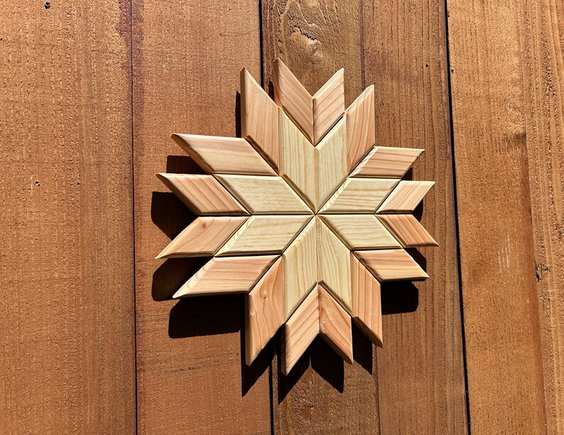 Wooden Star Wall Decor, Handmade Ethnic Decor, Navajo Pattern, Aztec ...