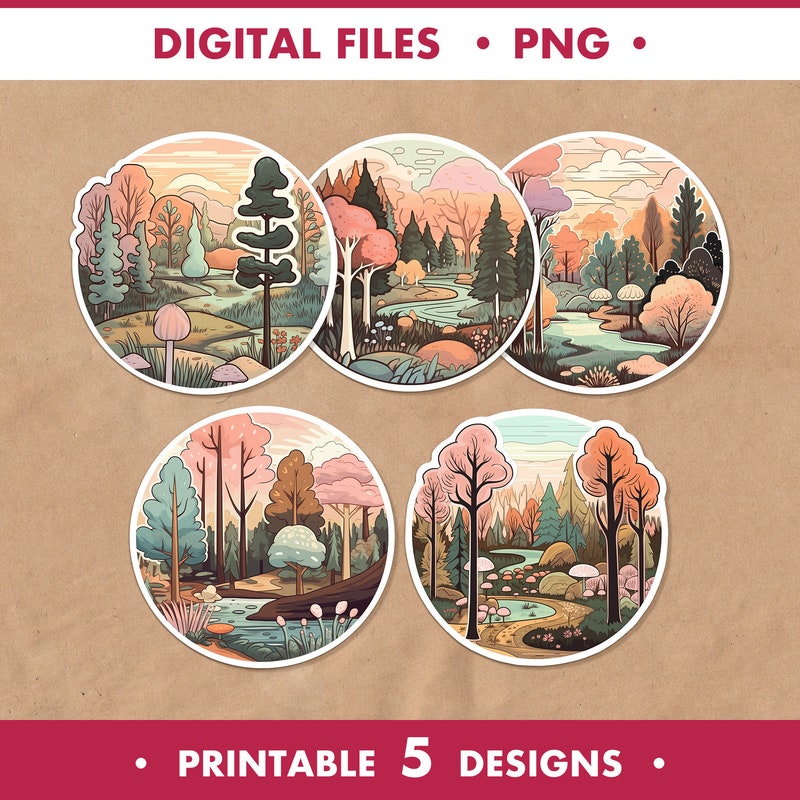 Nature Stickers - Etsy