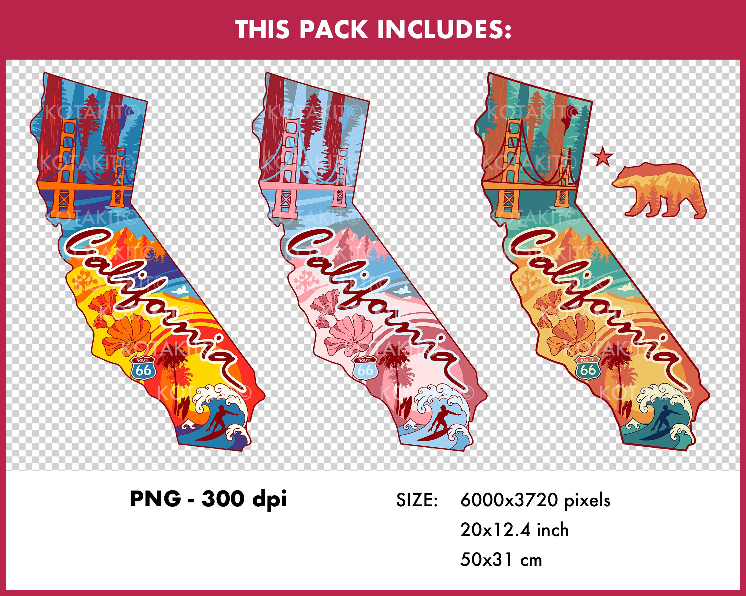 California State PNG Design / Digital Illustration San Francisco CA ...