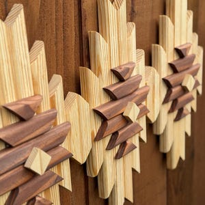 Native American Style Wall Decor, Wooden Aztec Pattern, Handmade Wall ...