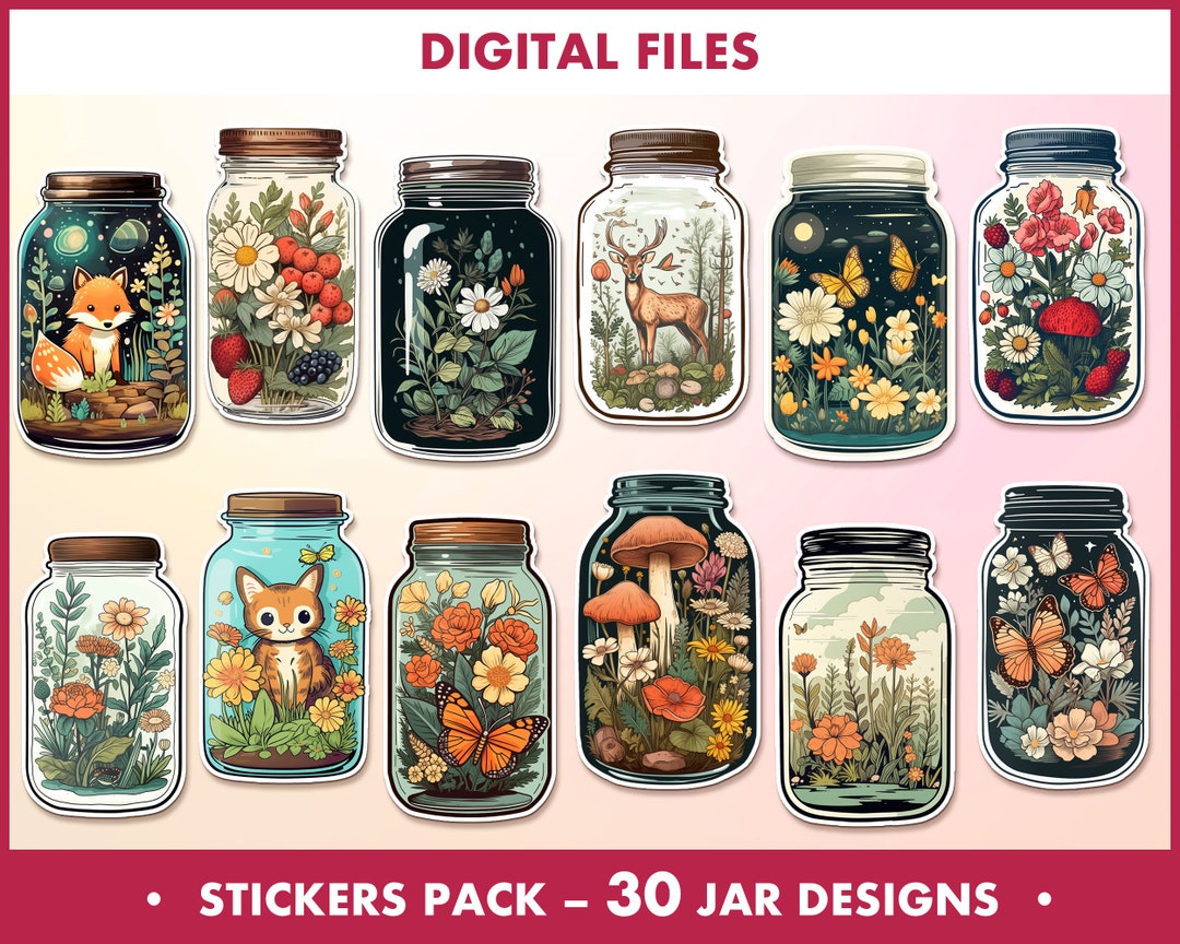 Sticker Pack PNG - Ecosystem in Jar, Stickers Flowers Png, Nature Lover ...