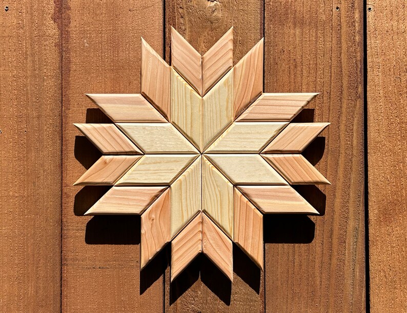 Wooden Star Wall Decor, Handmade Ethnic Decor, Navajo Pattern, Aztec ...