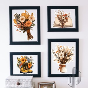 Sticker Pack Flowers Clipart PNG SVG, Floral Clip Art, Wild Flower ...