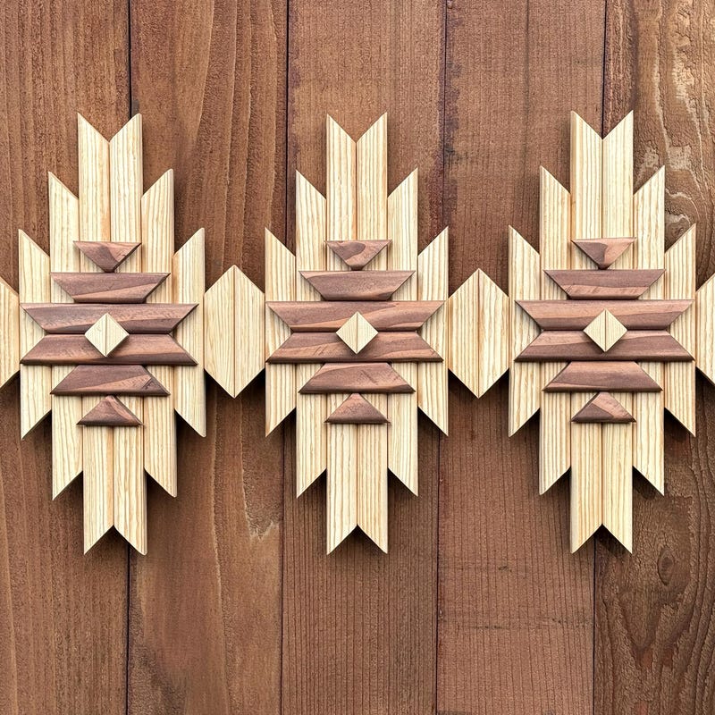 Aztec Wood Wall Art - Etsy