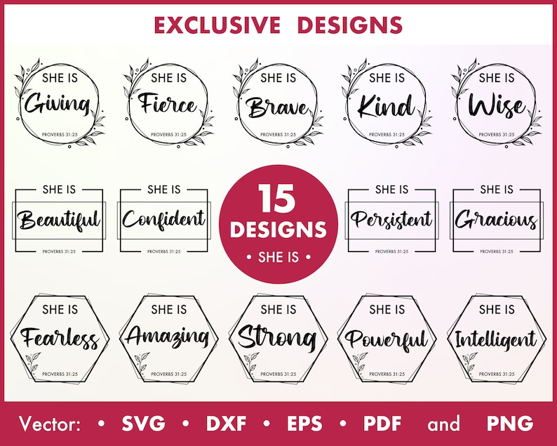 Woman Affirmation SVG, She is SVG, Flowers Svg, Floral Wreath Svg ...