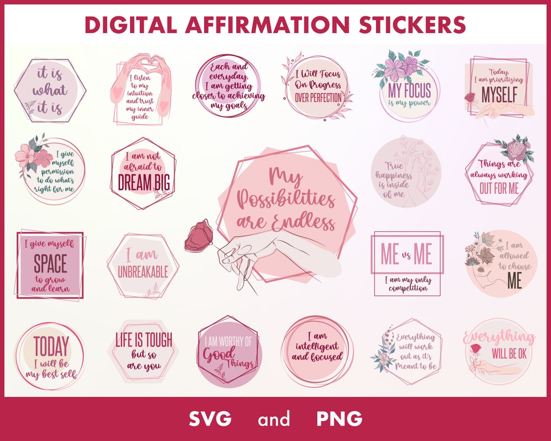 Affirmation Quotes SVG, Wall Decor Affirmations Bundle 30 Designs ...