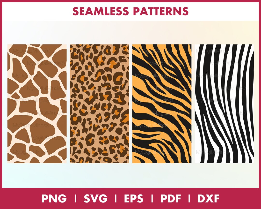 Animal Print Seamless Patterns SVG Bundle (digital Download) - Etsy