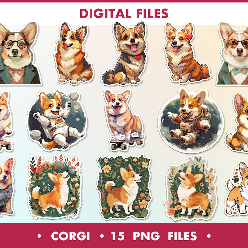 Corgi Decal - Etsy