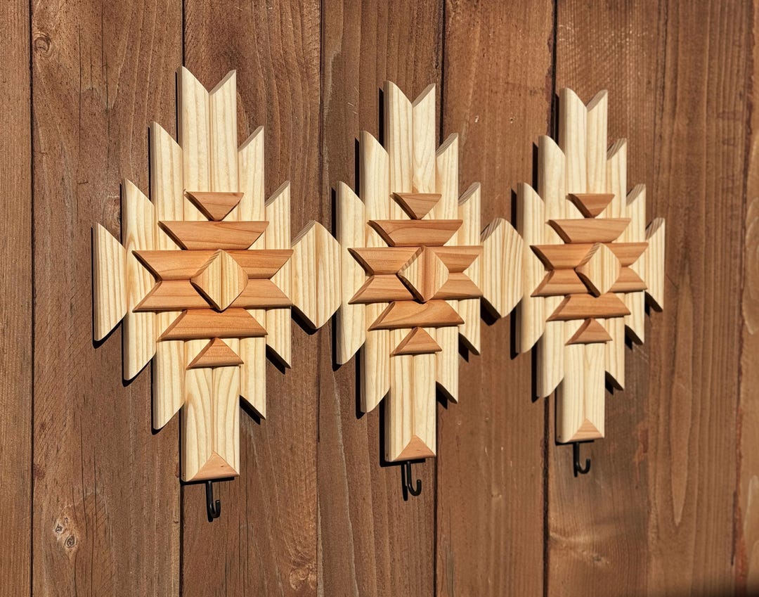 Wooden Rack, Handmade Coat Rack, Keys Holder, Native American Design ...