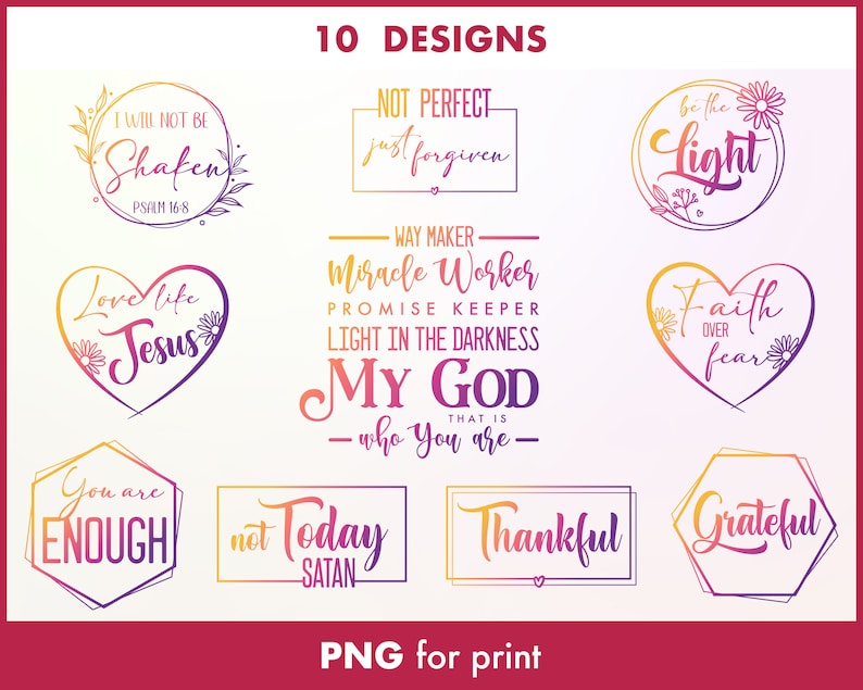 Christian SVG Bundle Bible Verse SVG Waymaker SVG Cross - Etsy