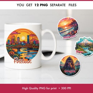 Oregon State PNG 12 Designs, Digital Illustration Portland OR, Oregon ...