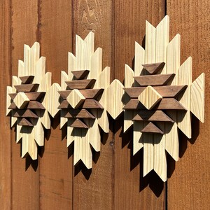 Native American Style Wall Decor, Wooden Aztec Pattern, Handmade Wall ...