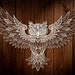 Volumetric Owl Laser Cut Files 3d Mandala Svg Ai Pdf Dxf Mandala Owl ...