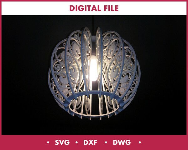 Wood Lamp Shade Vector File DXF, Svg, Pdf, Png - Etsy Canada
