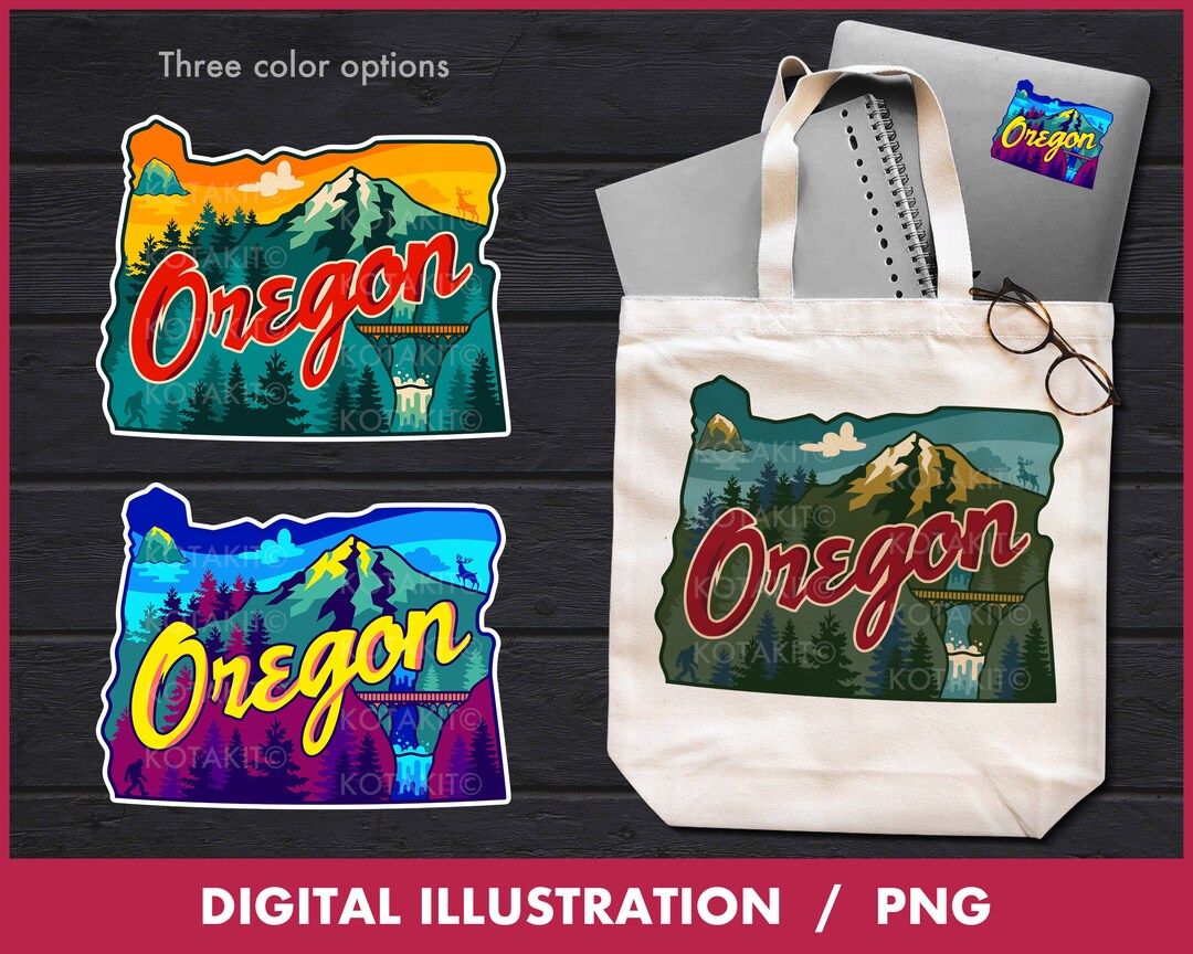 Oregon State PNG Design / Digital Illustration Portland OR / Landmark ...