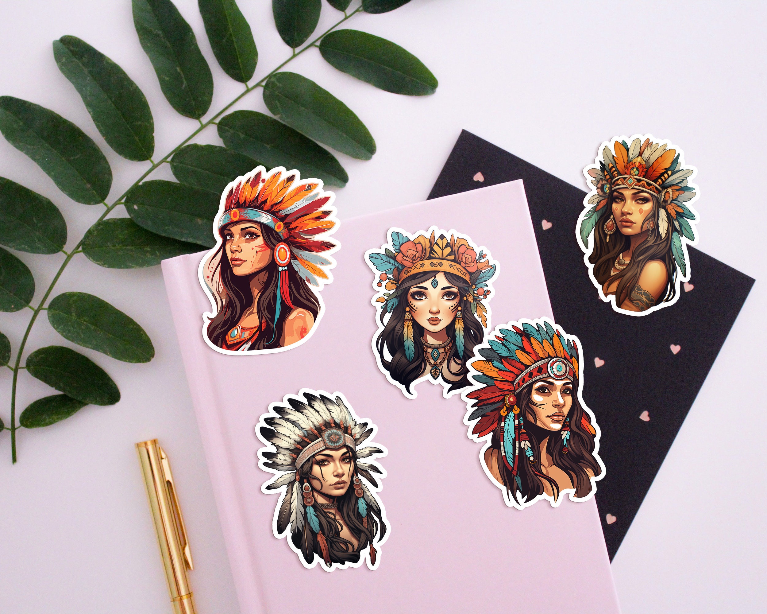Native American Indian Sticker Pack, Dreamcatcher Sticker PNG, Native ...