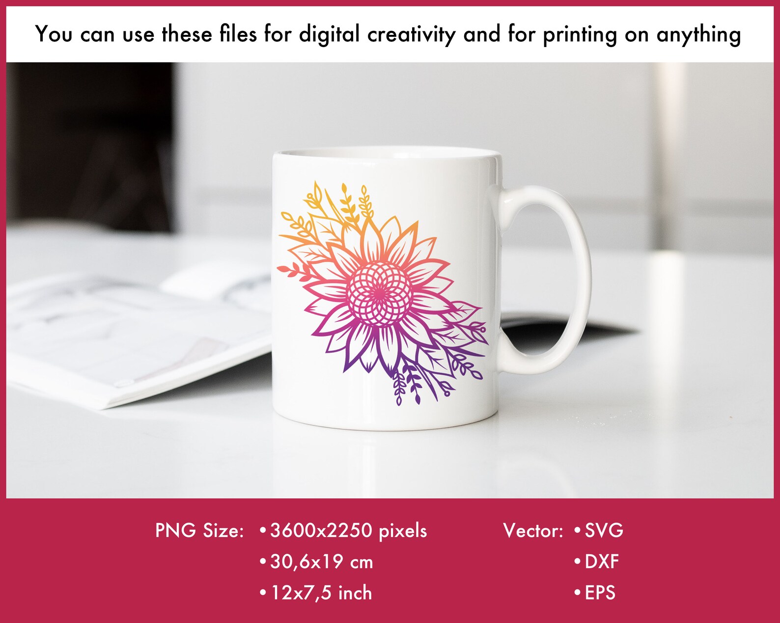 Sunflower Svg, Flower Svg, Sunflower Files for Cricut, Summer Flower ...