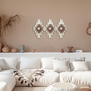 Native American Style Wall Decor, Wooden Aztec Pattern, Handmade Wall ...