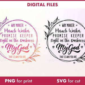 Way Maker SVG, Christian Svg, Way Maker Canvas SVG, Jesus SVG ...