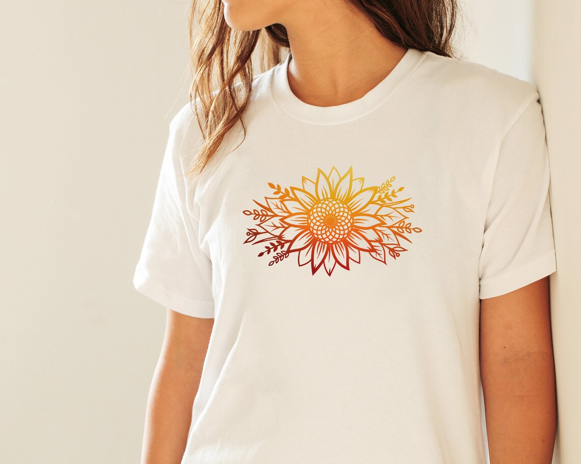 Sunflower Svg, Flower Svg, Sunflower Files for Cricut, Summer Flower ...