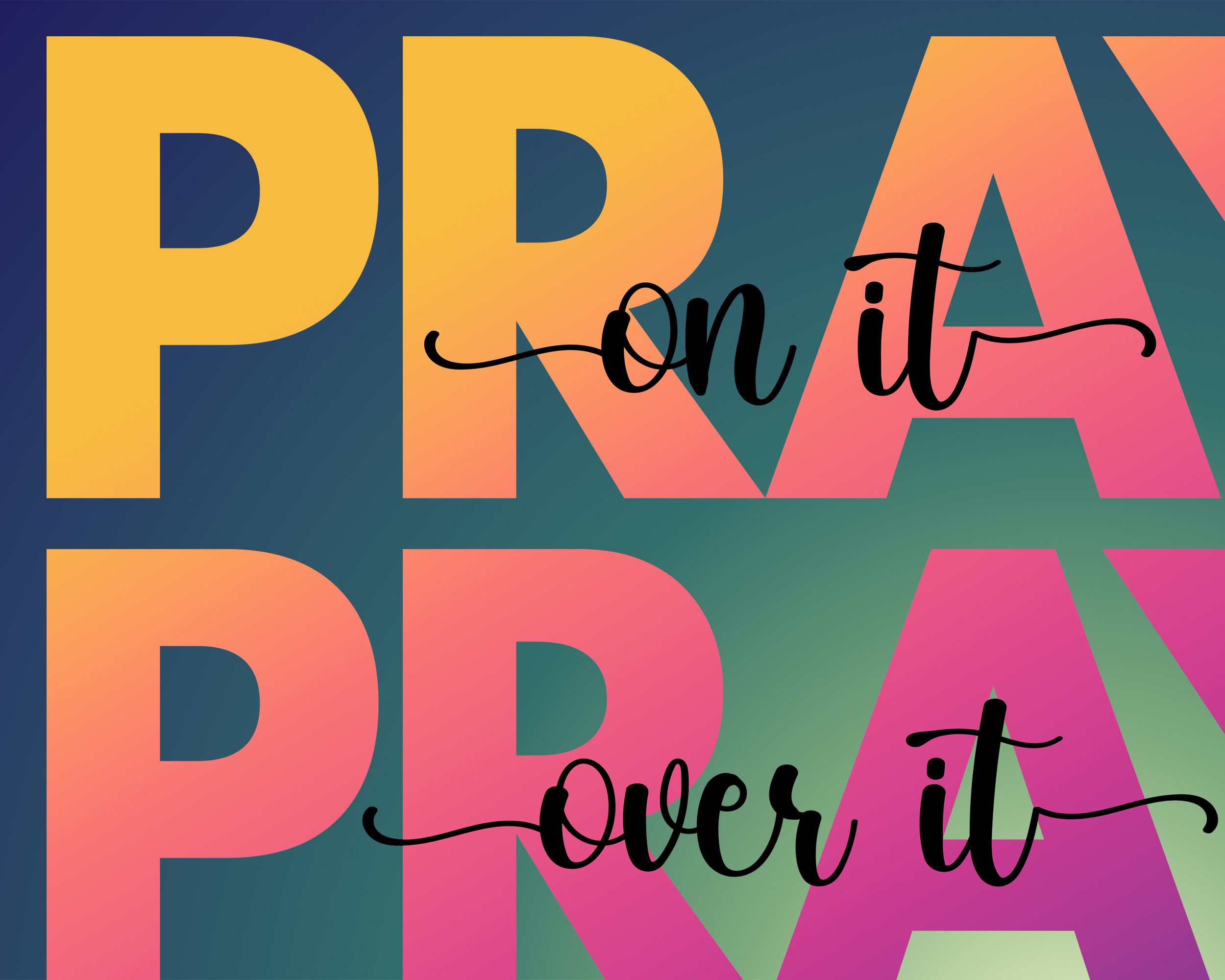 Pray on It Pray Over It Pray Through It, Christian Design Svg, Leopard ...
