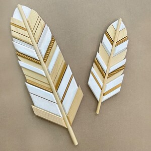 Handmade Wooden Feathers, Boho Style, Ethnic Design for Living Room ...