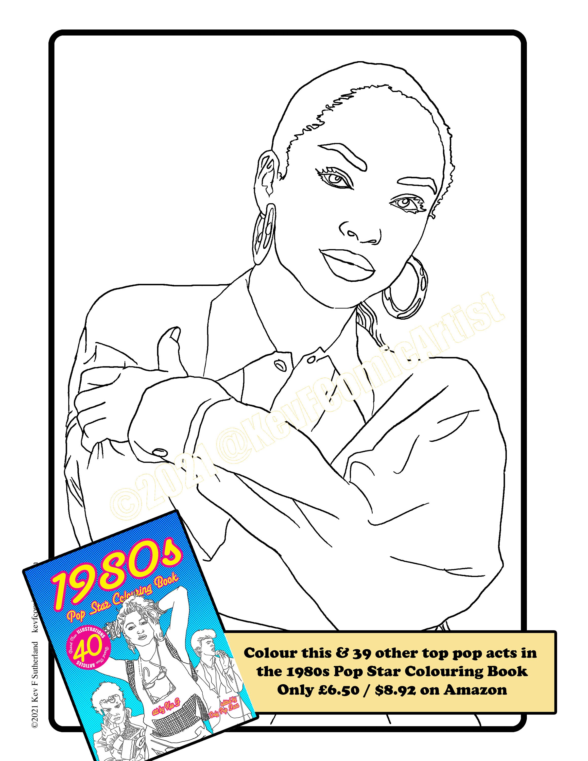 1980s Pop Star Colouring Book - Digital Download - Etsy