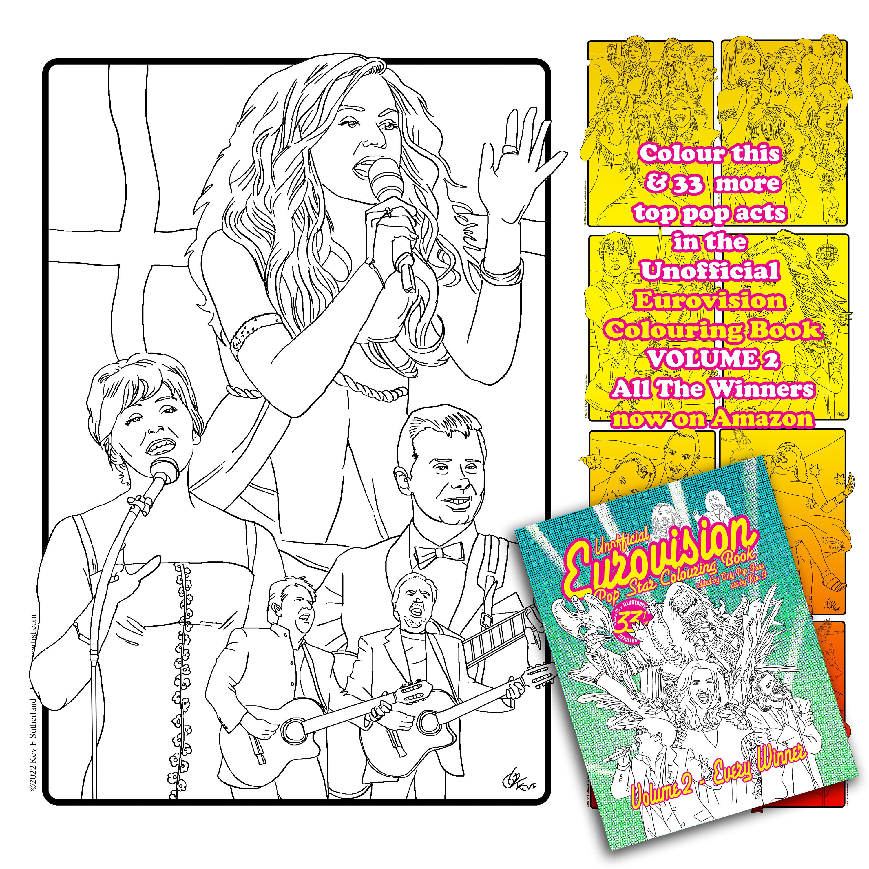 Eurovision Colouring Book Vol 2: the Winners - Signed Copy - Etsy UK