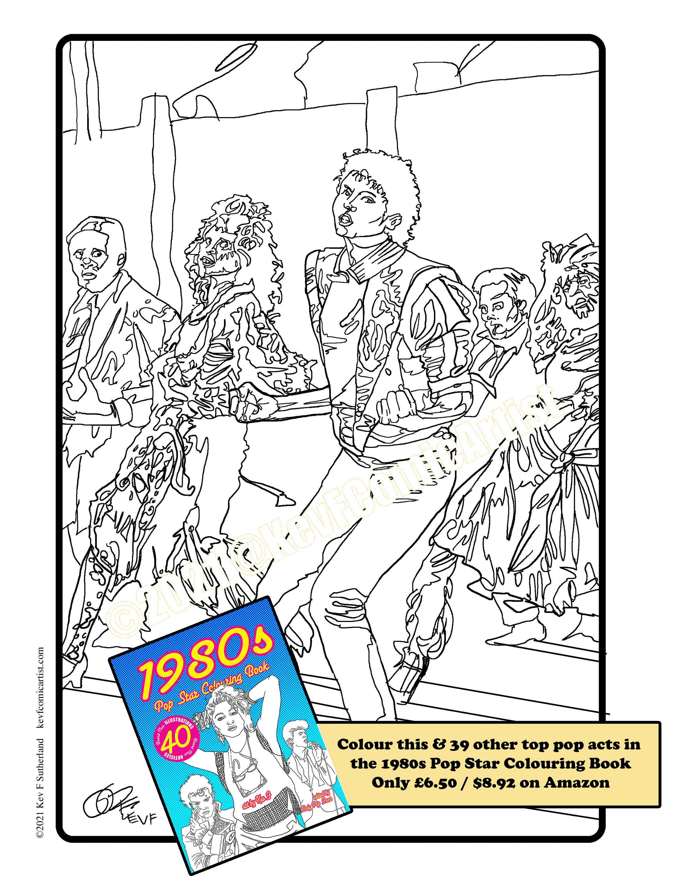 1980s Pop Star Colouring Book - Digital Download - Etsy