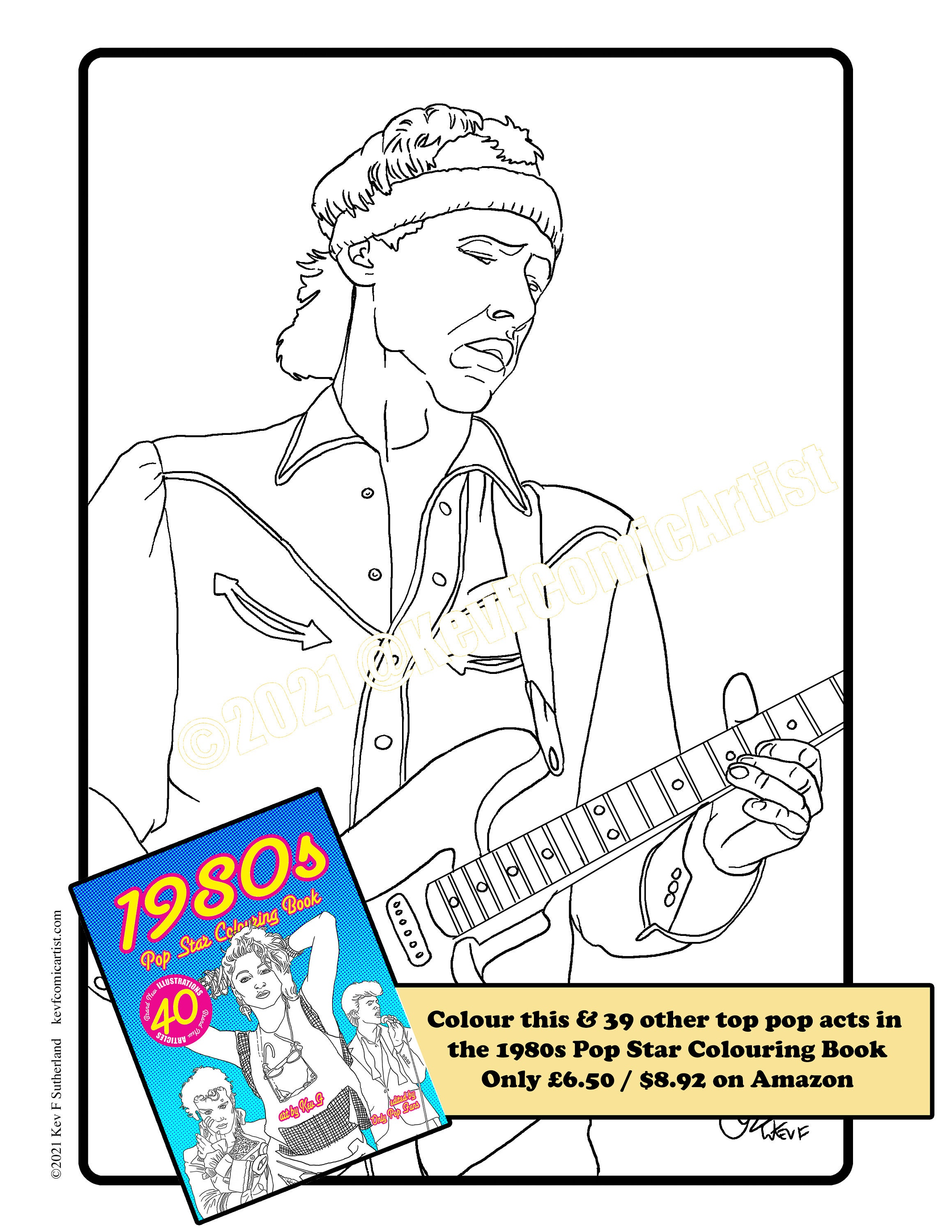 1980s Pop Star Colouring Book - Digital Download - Etsy