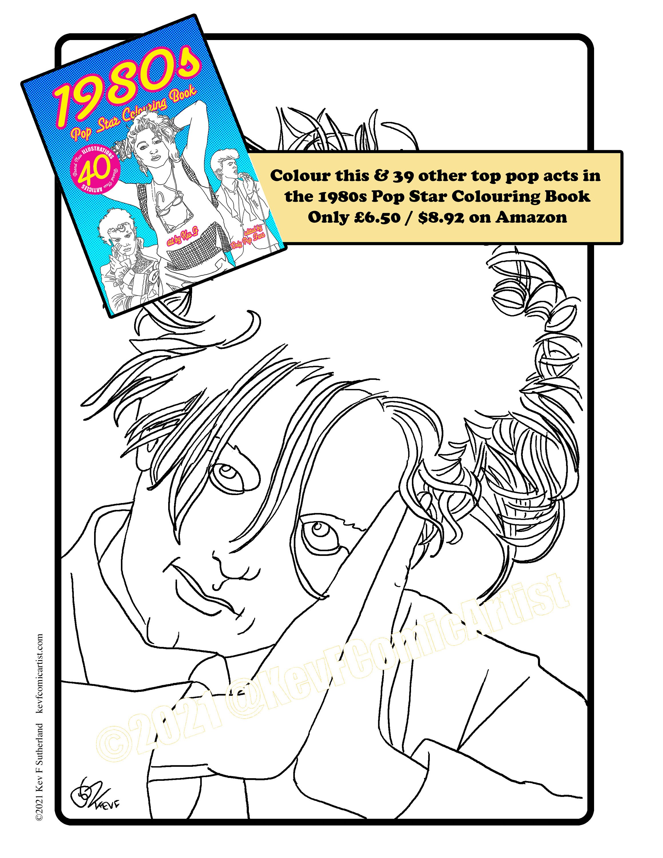 1980s Pop Star Colouring Book - Digital Download - Etsy