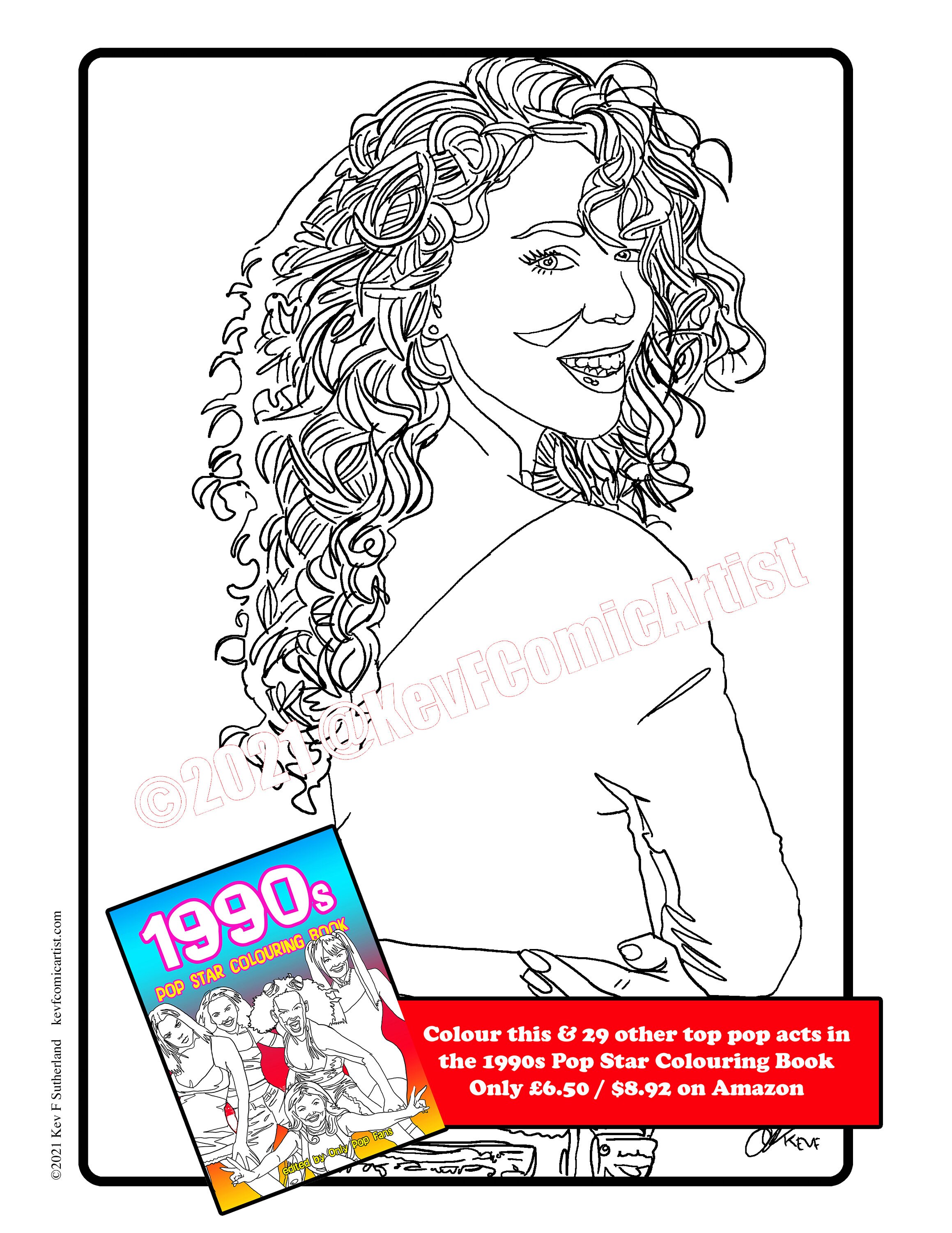 1990s Pop Star Colouring Book - Digital Download - Etsy
