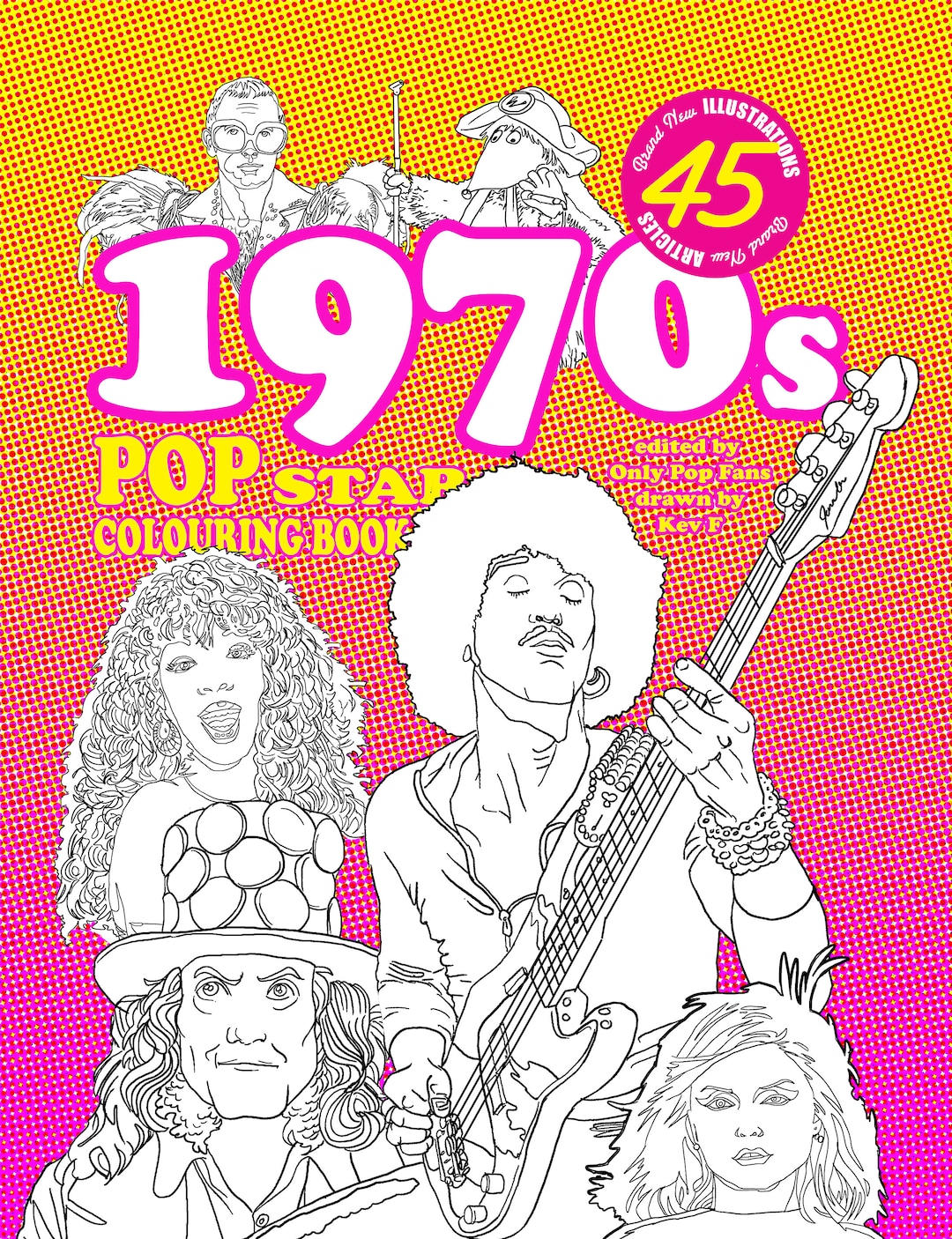 1970s Pop Star Colouring Book - Etsy UK