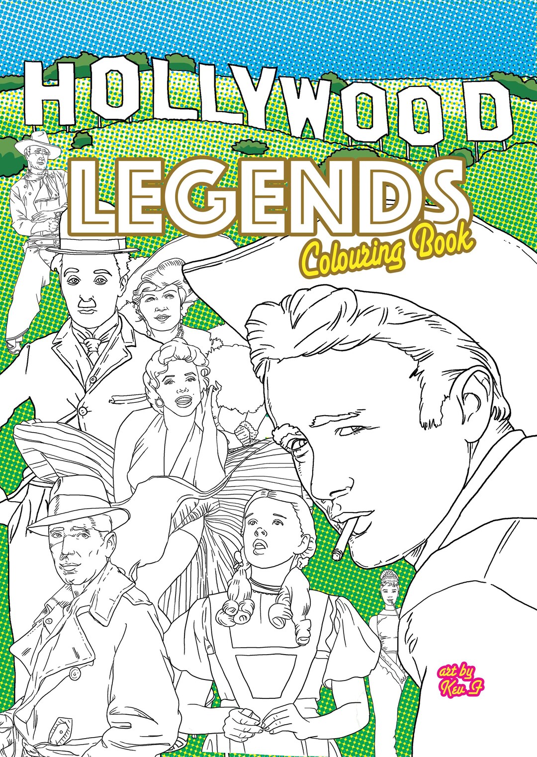 Hollywood Legends Colouring Book - Signed by the Artist - Etsy