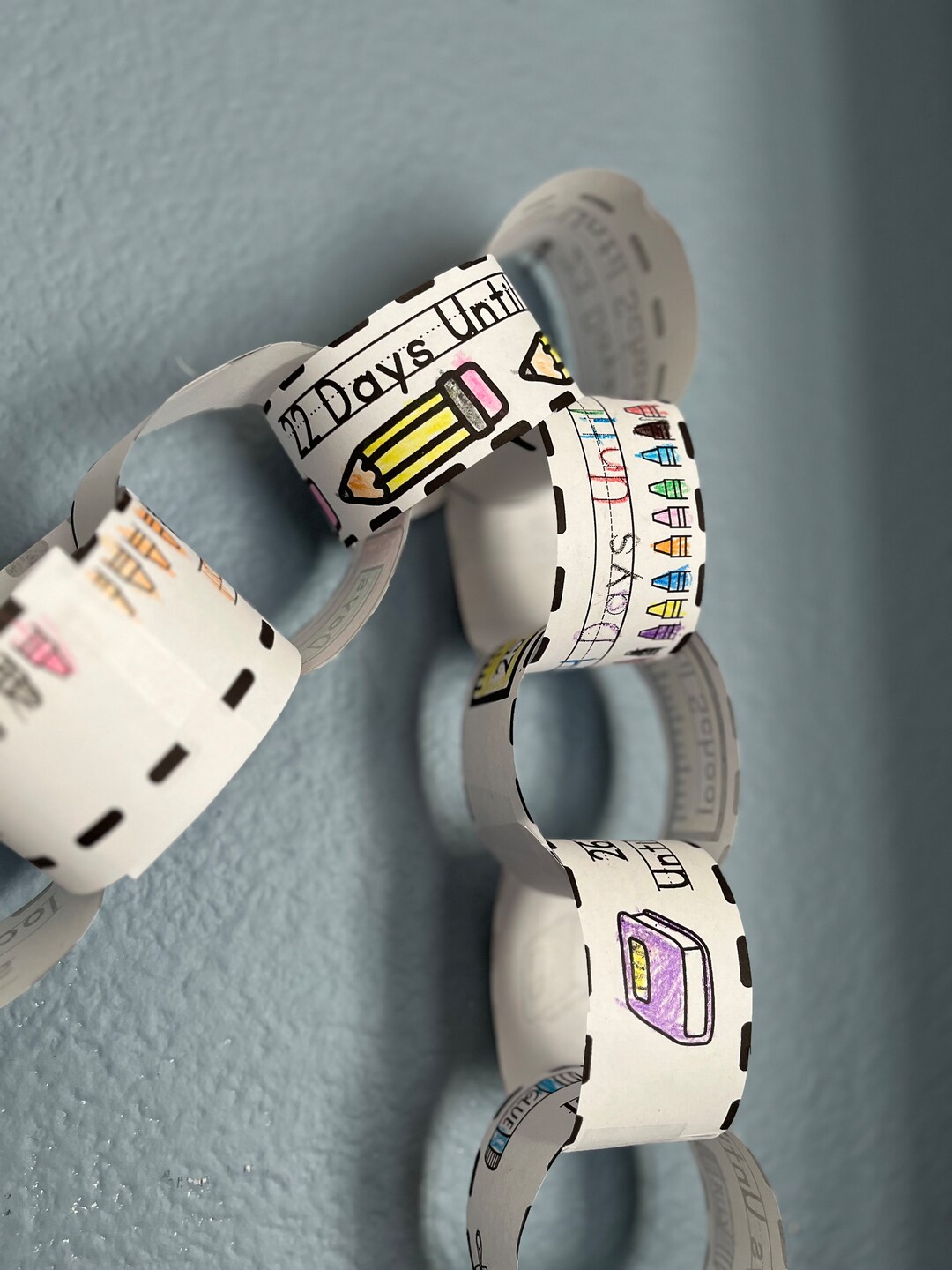 PRINTABLE School Countdown Chain - Etsy