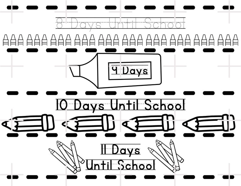 PRINTABLE School Countdown Chain - Etsy