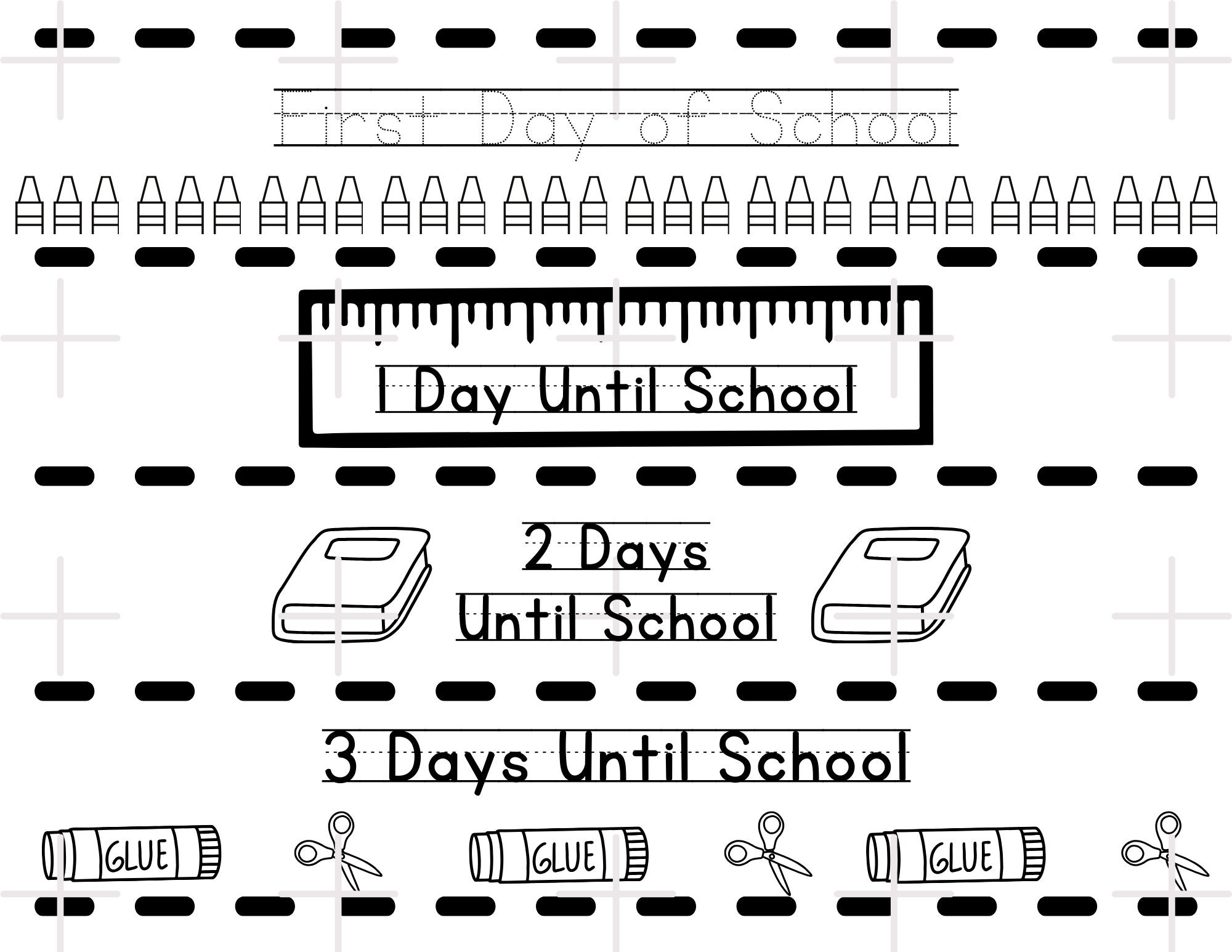 PRINTABLE School Countdown Chain - Etsy