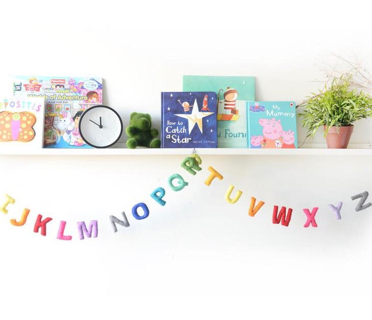 Alphabet Handmade Felt Garland Nursery Decor Baby Shower - Etsy