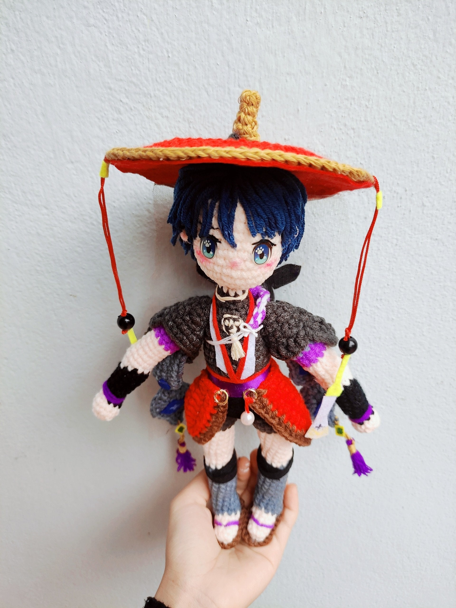 Genshin Impact Scaramouche Plushies Doll Amigurumi Chibi Style, Genshin ...