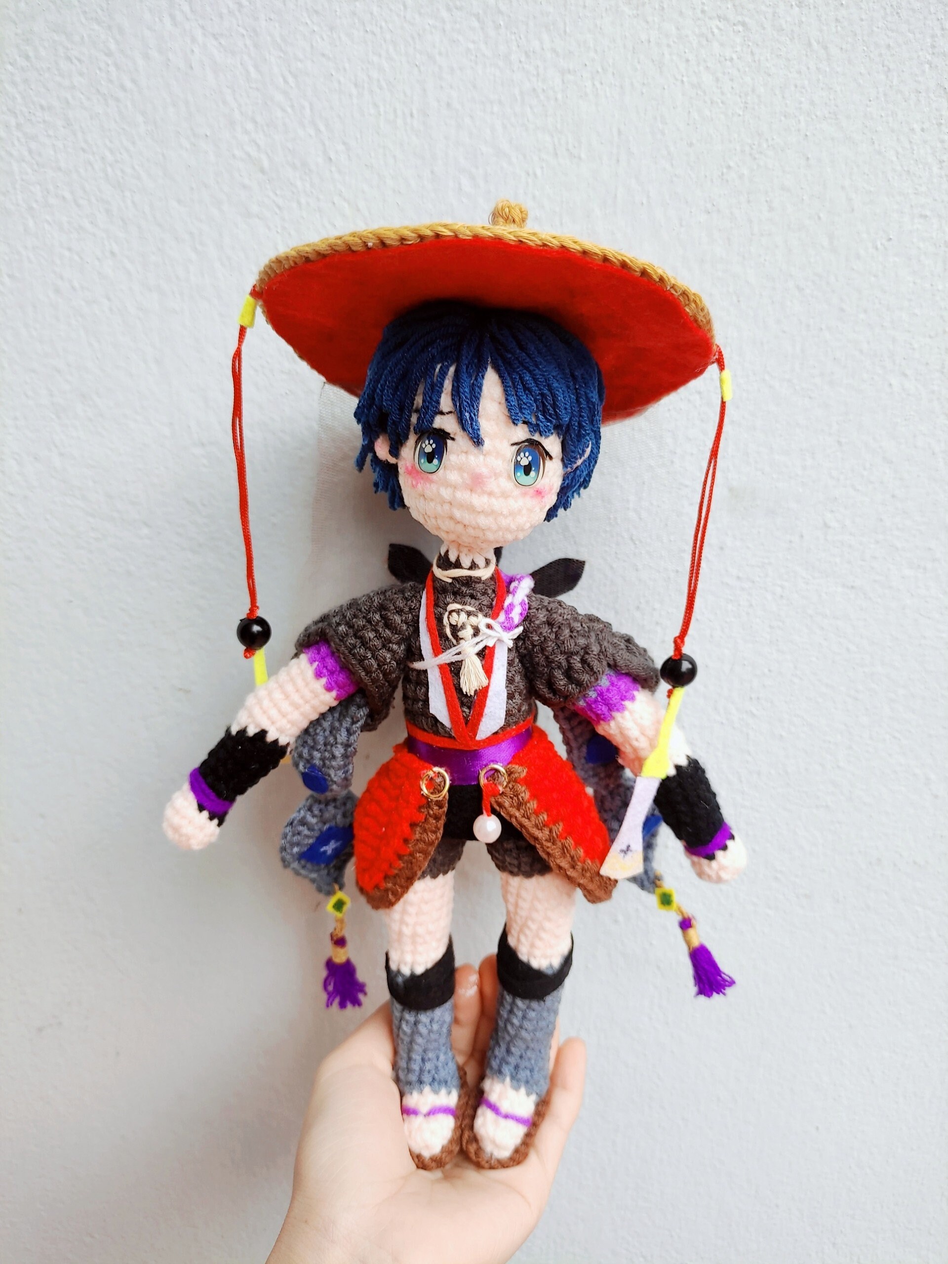 Genshin Impact Scaramouche Plushies Doll Amigurumi Chibi Style, Genshin ...