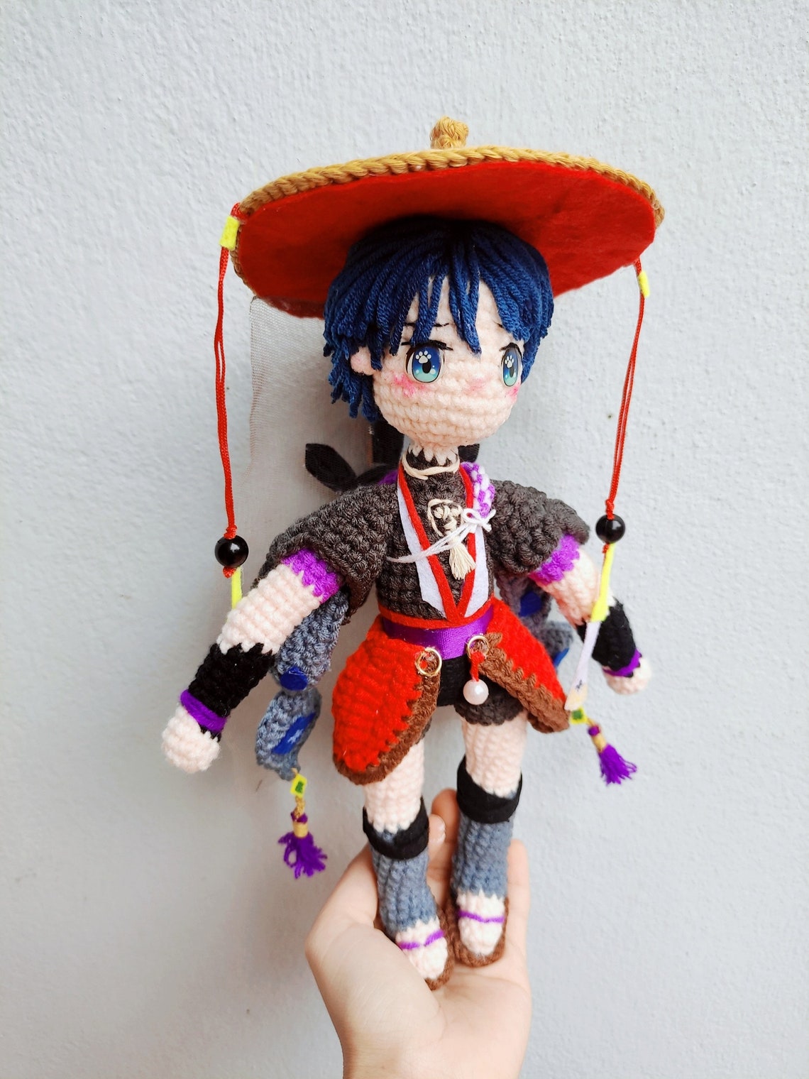 Genshin Impact Scaramouche Plushies Doll Amigurumi Chibi Style, Genshin ...