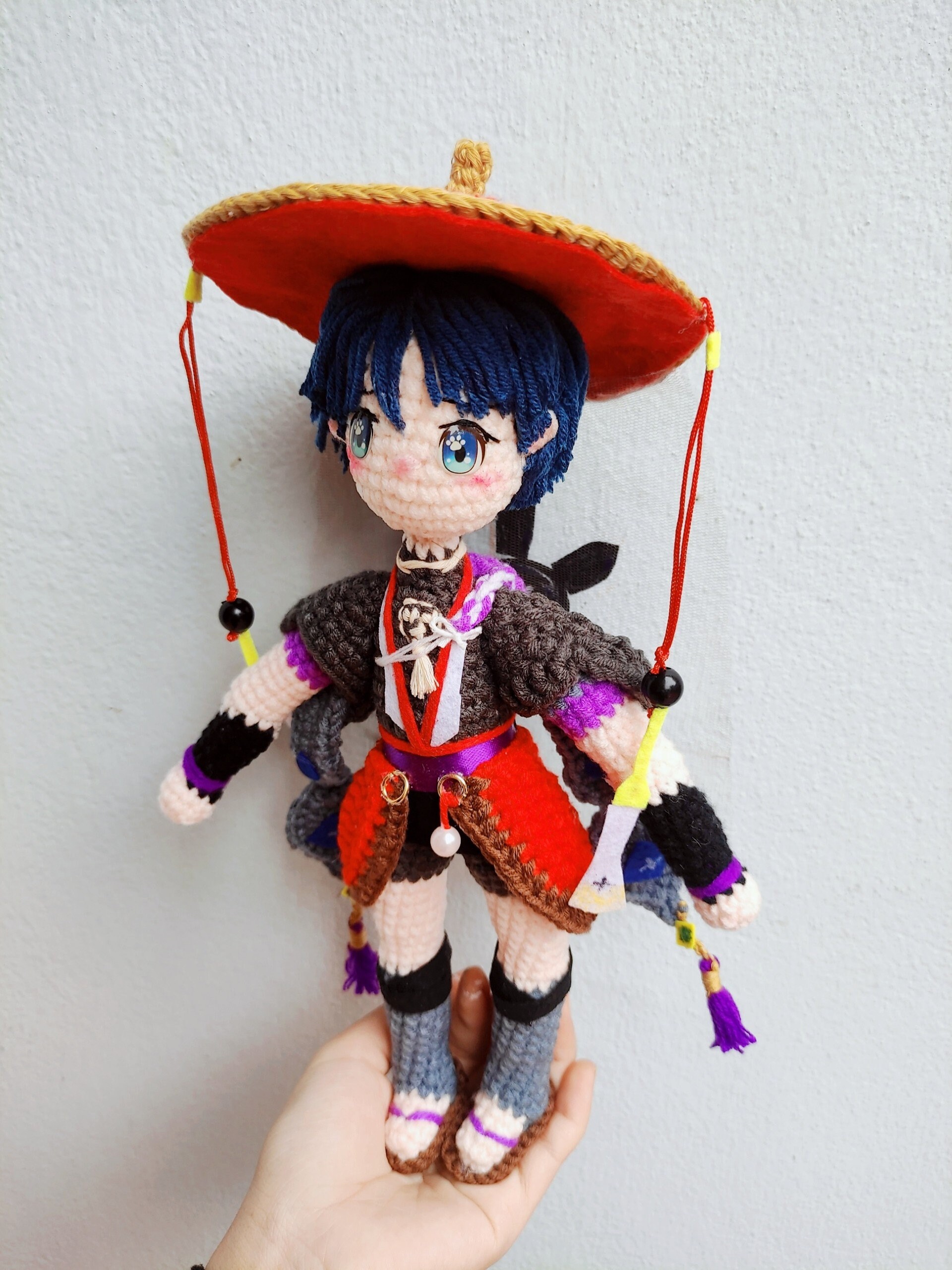 Genshin Impact Scaramouche Plushies Doll Amigurumi Chibi Style, Genshin ...