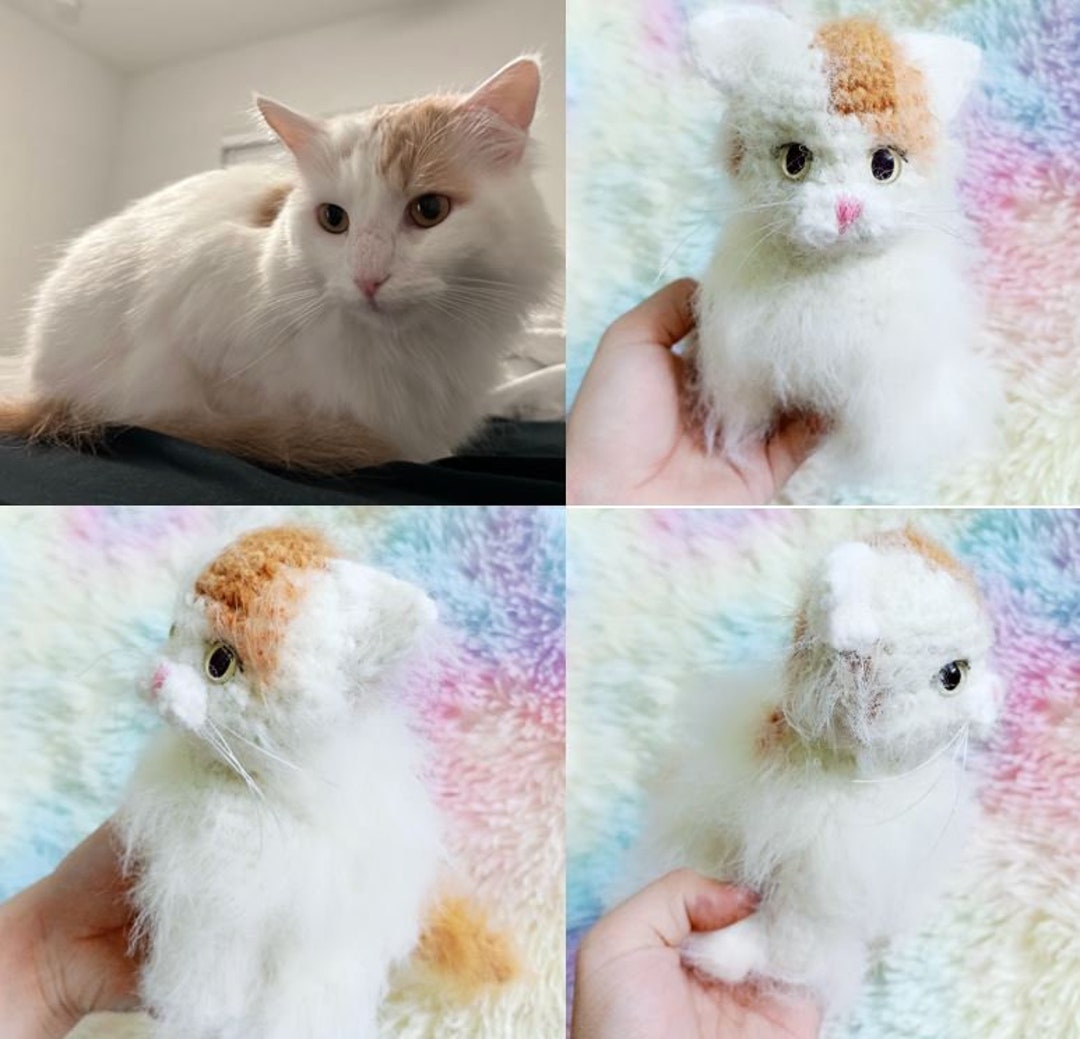 Custom Crochet Cat, Custom Cat Plush, Custom Stuffed Animal ...