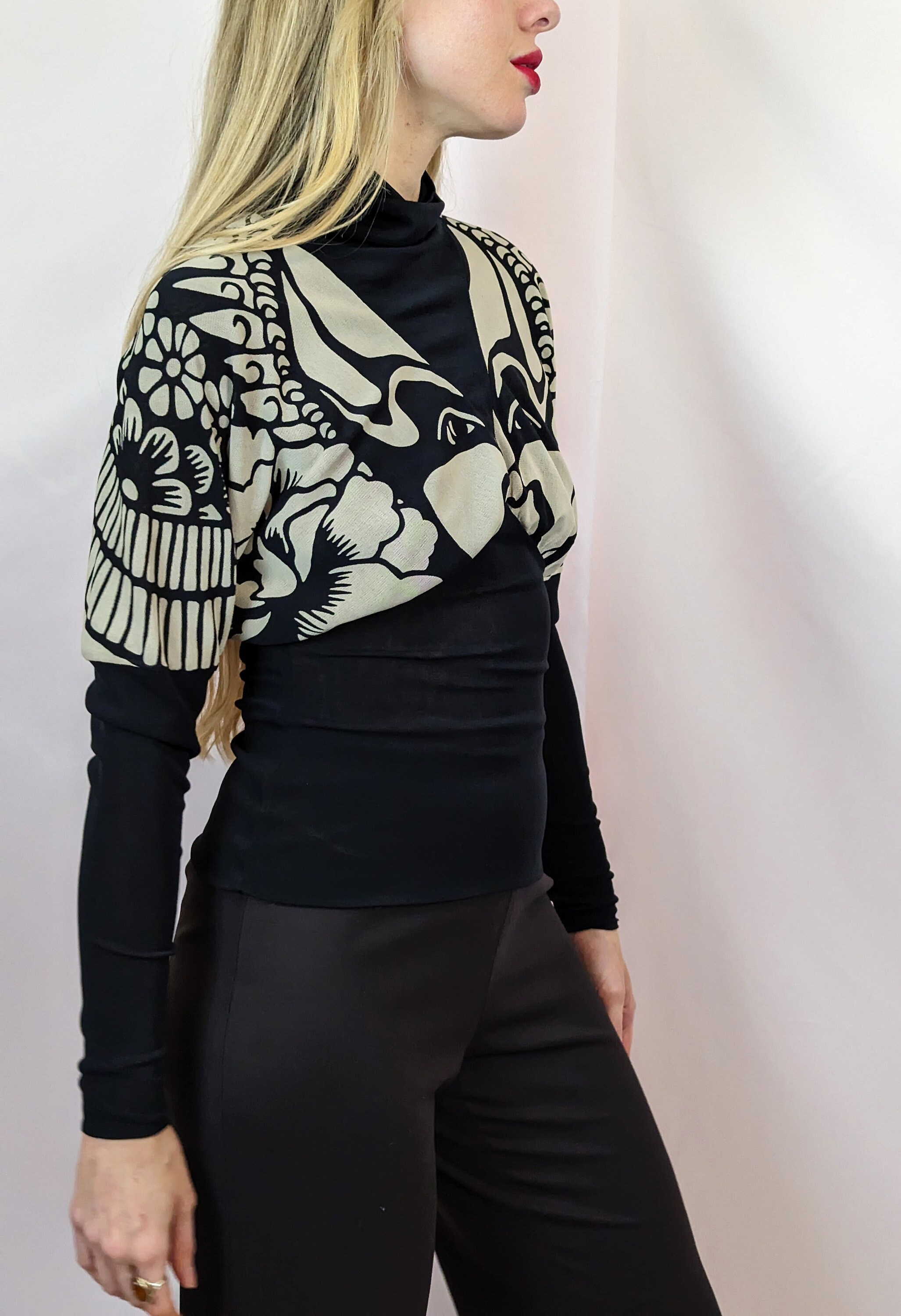140 RARE True Vintage 2000s Y2K Vivienne Tam Unusual Mutton Leg Sleeve ...