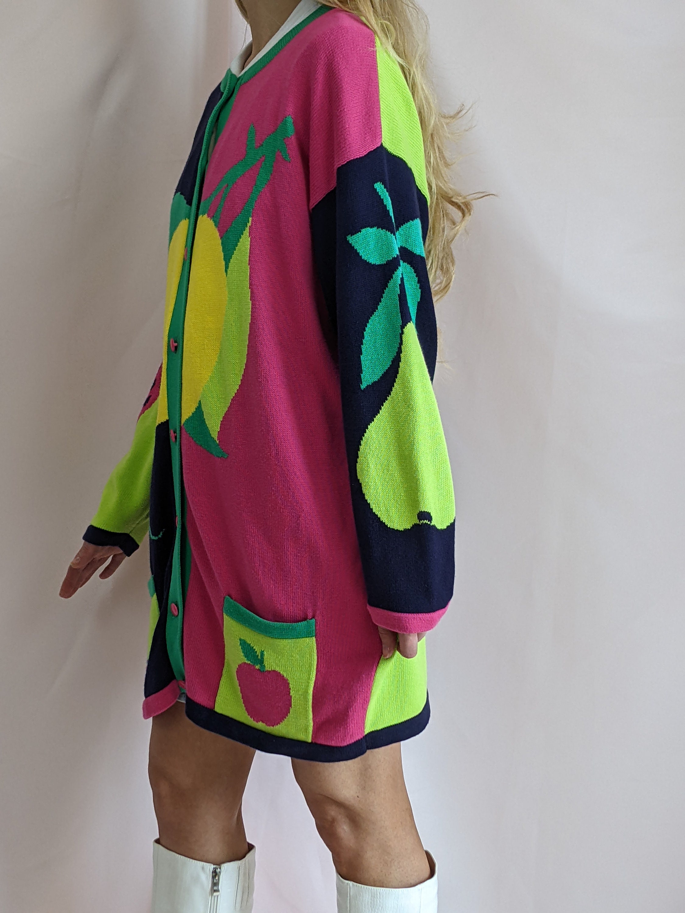 True Vintage 1990s 100% Cotton Carlo Colucci Bright Quirky Color Block ...