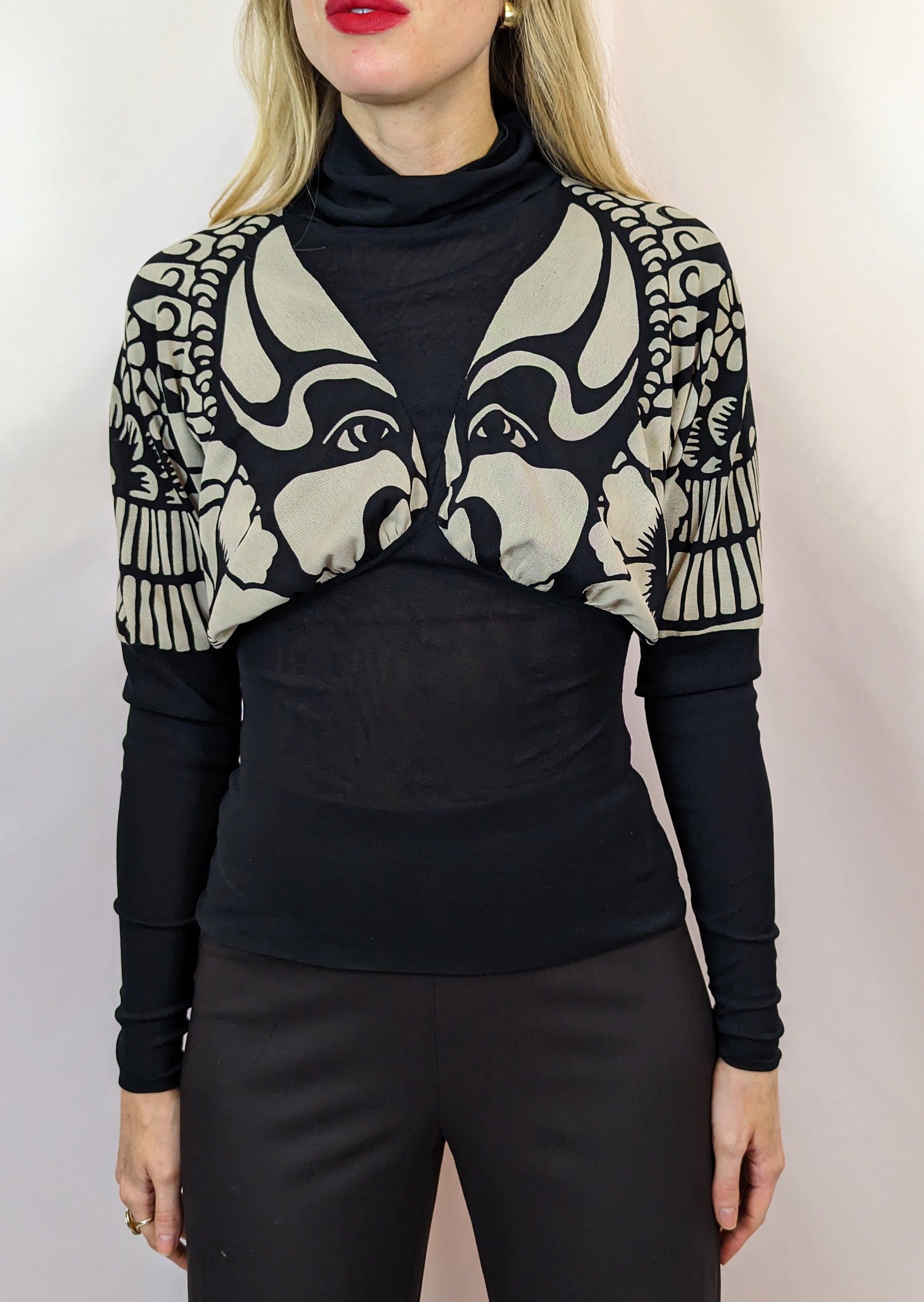 140 RARE True Vintage 2000s Y2K Vivienne Tam Unusual Mutton Leg Sleeve ...